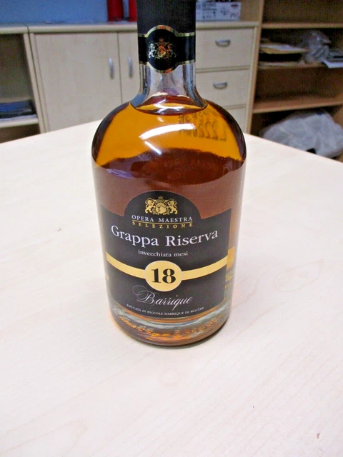GRAPPA RISERVA BARRIQUE Opera Maestra Selezione 0,5l 18 Monate 40 Vol.% EUR 29,00 - PicClick DE