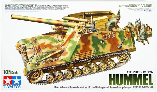 TAMIYA 35367 1/35 Scale German Heavy Self-Propelled Howitzer Hummel ...