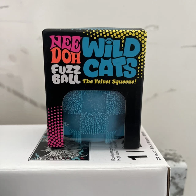 NEEDOH FUZZ BALL Wild Cats Fuzzball Squishy Toy - BLUE - NEW IN BOX ...