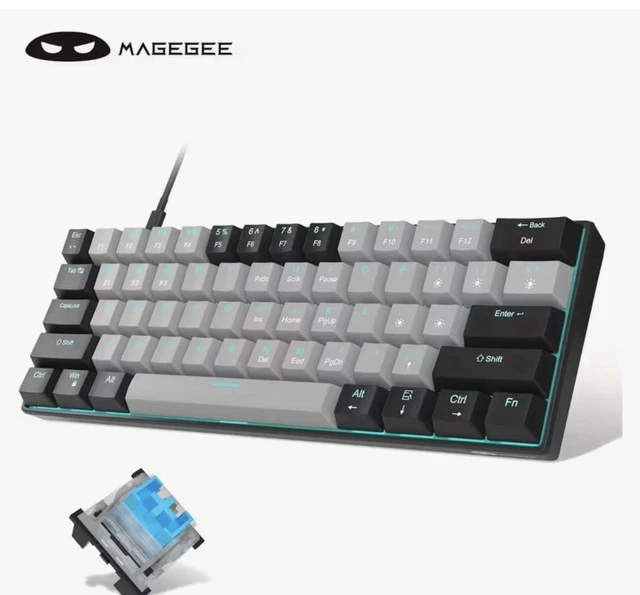 MAGEGEE PORTABLE 60% Mechanical Gaming Keyboard MK-BOX 68-Key Compact ...