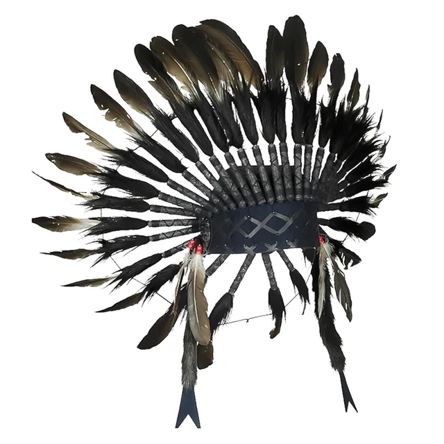 CHIEF INDIAN HAT Traditional for Adults Costume Accessories for Fancy ...