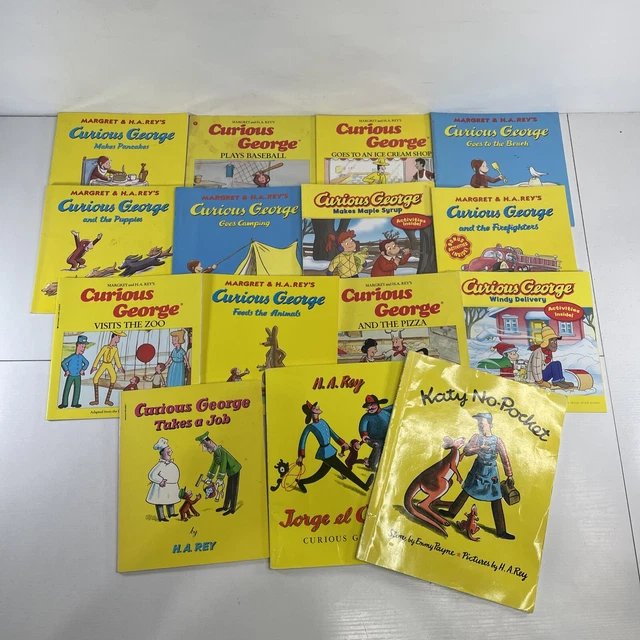 LOT OF 15 Curious George Books Children Kids PB H.A. Rey $24.98 - PicClick