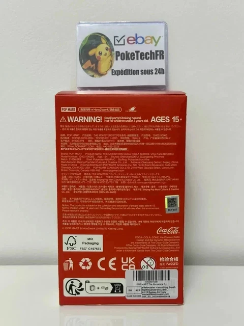 LABUBU COCA COLA POP MART MONSTERS Blind Box AUTHENTIQUE NEUF Scellé ...