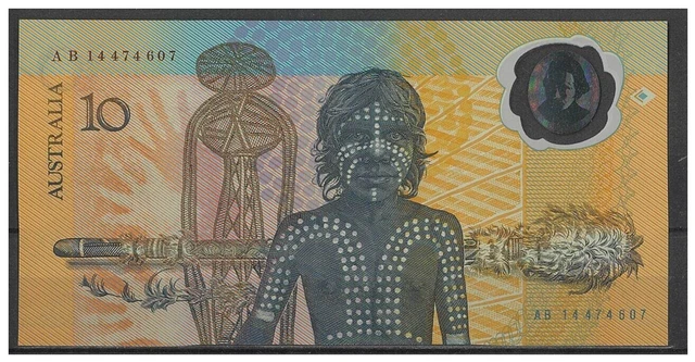 AUSTRALIA 1988 ABORIGINAL $10 Polymer Banknote R310b Reissue EF+ #5-75 ...