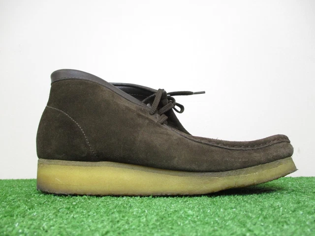 CLARKS ORIGINAL WALLABEE Boots Mens 8.5 Brown Leather Crepe Sole ...