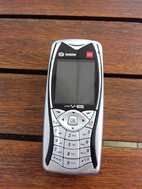 TÉLÉPHONE PORTABLE SAGEM myV-55 batterie et livret EUR 2,40 - PicClick FR