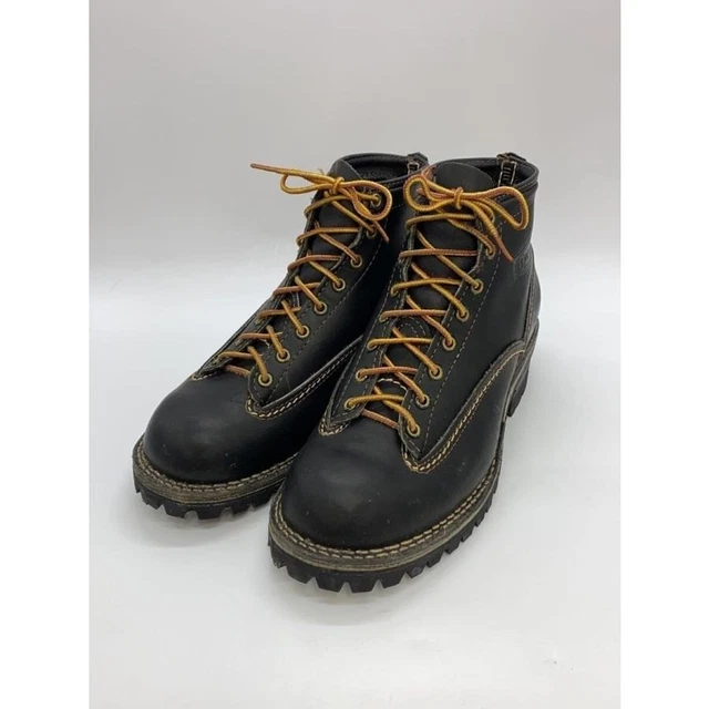 WESCO BOOTS LEATHER Black US 8.5 Heel 5cm Height 17.5cm Outsole 29.5cm ...