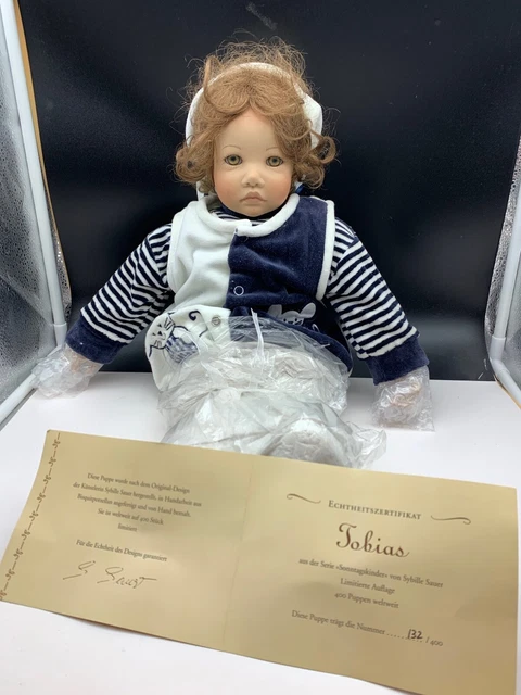 SYBILLE SAUER POUPON de Collection Porcelaine Poupée 53 Cm. État Parfait EUR 45,56 - PicClick FR