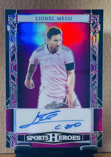 RARE LIONEL MESSI autograph card 2024 Leaf Sports Heroes SSP #6/6 EUR ...