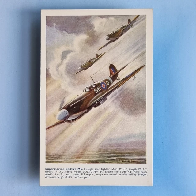 WW2 AIRCRAFT POSTCARD C1940 RAF Supermarine Spitfire Mk I Formation EUR 8,50 - PicClick IT