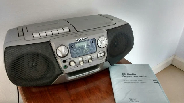 SONY CFD V27L CD Radio Cassette-Corder £10.00 - PicClick UK