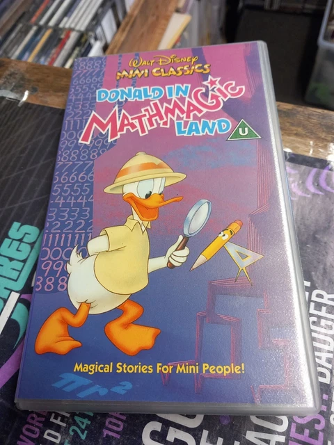 DISNEY MINI CLASSICS Donald Duck In Mathmagic Land Pal Vhs Video Kids £ ...