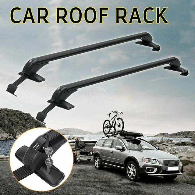 LOCKABLE ALUMINIUM CAR Roof Rack Bars Without Rail Anti Theft Luggage ...