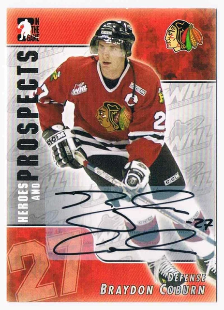 2004-05 HEROES & Prospects Autographe Braydon Coburn Auto Portland ...
