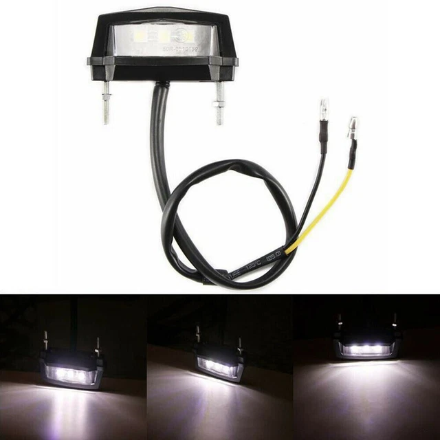 MONTAGE UNIVERSEL MOTO DEL plaque d'immatriculation lumi re 12V mini lampe moto EUR 9,88 ...