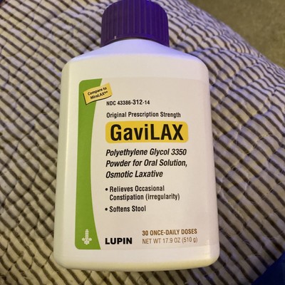 GAVILAX POLYETHYLENE GLYCOL Osmotic Laxative Powder Constipation Relief ...
