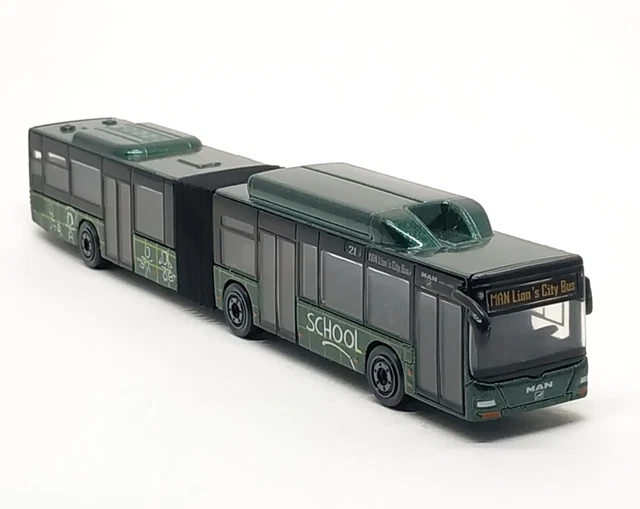 MAJORETTE M.A.N. LIONS CITY G Articulated Bus new on card City Bus ...