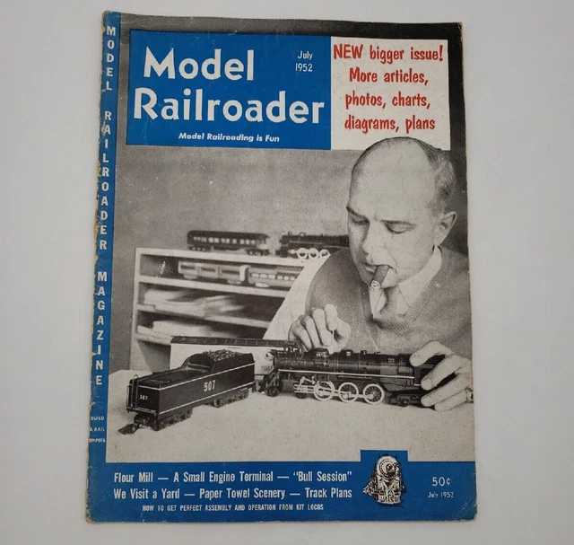 VINTAGE MODEL RAILROADER Magazine - July 1952- Train Hobbyist Miniature ...