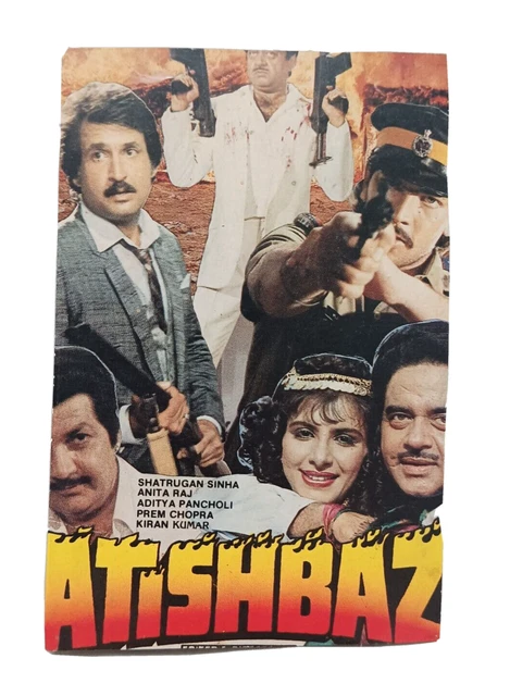 RARE LITHO PRINT Shatrughan Sinha's Atishbaz Indian Movie Cinema Hall Lobby Card £26.29 ...