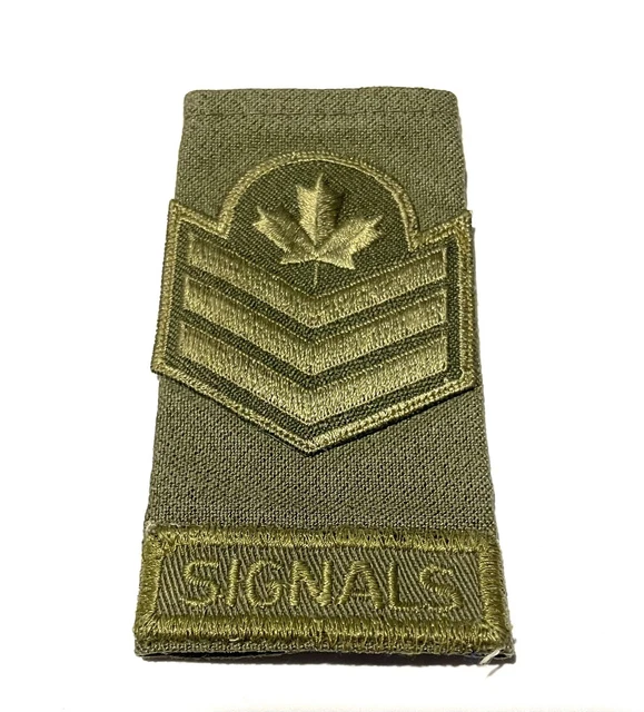 CANADIAN ARMY UNIFORM Epaulette, RCCS Signals Sergeant, Obsolete $7.95 ...