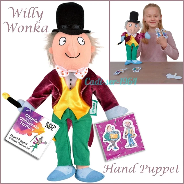 ROALD DAHL WILLY Wonka Hand Puppet NEW Charlie & The Chocolate Factory ...