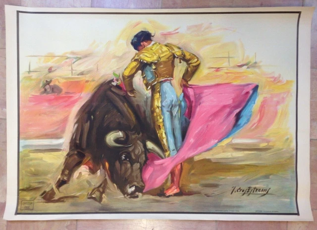 TAUROMACHIE JOSE CROS Estrems 1963 Affiche Lithographie Originale EUR ...