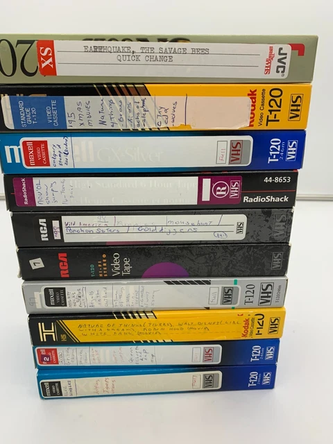 LOT OF 10 VHS Pre-recorded Tapes Sold as USED Blanks movies ...