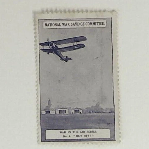 WW1 NATIONAL WAR Savings Committee Stamps-War in the Air Series-No.4 He ...