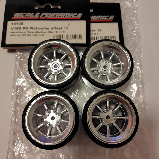 SCALE DYNAMICS RS Watanabe Wheels 12Mm Set Of 4 Rc Car Drift Touring ...