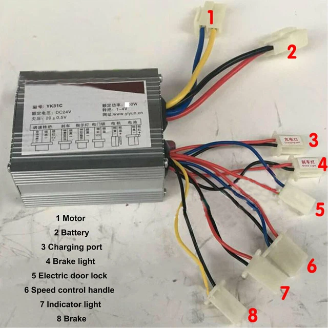 MOTOR SPEED CONTROLLER 24V 36V 500W Brushed for Electric Bicycle ...