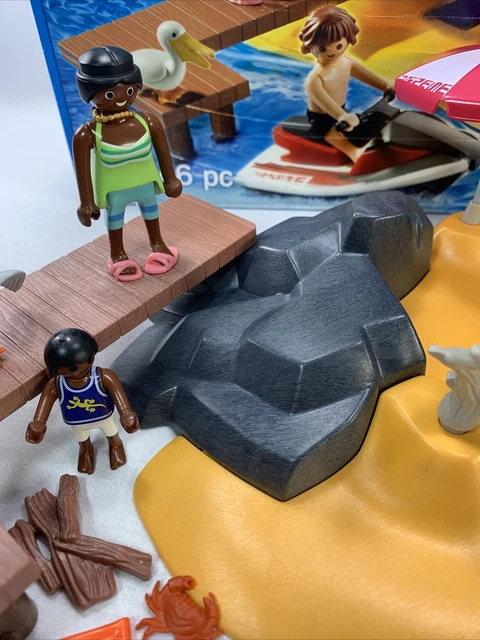 PLAYMOBIL 5992 BEACH Summer Fun Jet Ski Playset Near Complete Figure ...