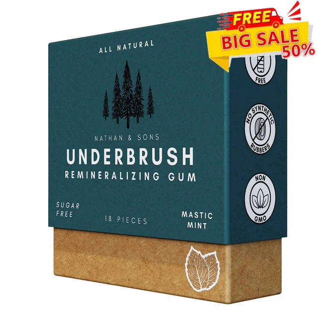 UNDERBRUSH REMINERALIZING CHEWING Gum With Nano-Hydroxyapatite Teeth ...