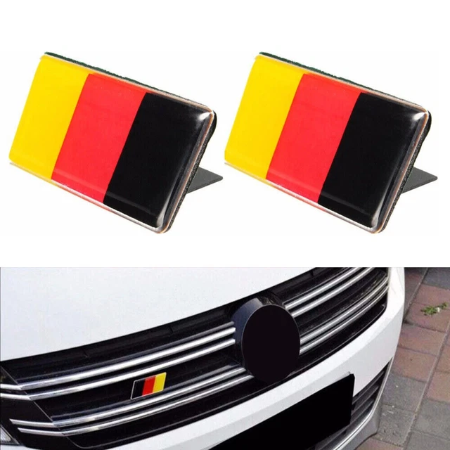 GERMAN FLAG LOGO Sticker Car Front Grill Auto Styling Emblem Badge ...