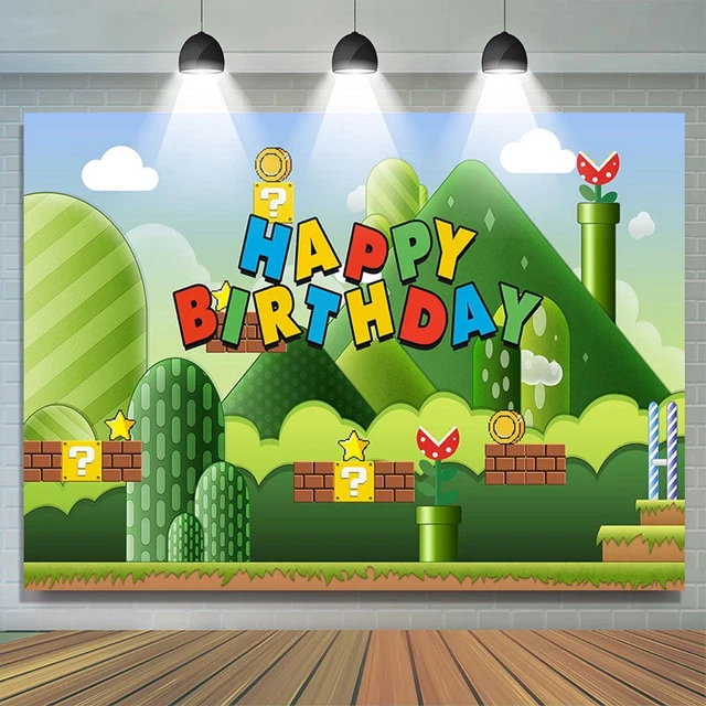 GREEN MOUNTAIN ADVENTURE Game Level Birthday Backdrop $37.90 - PicClick AU