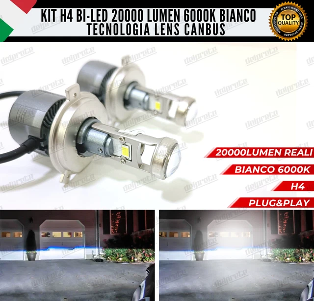 KIT LED H4 Bi-Led Lens Lenticolare Mitsubishi L200 Iv 6000K Bianco ...
