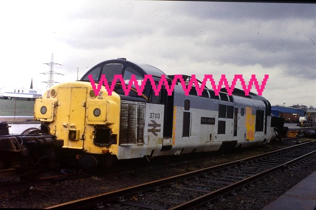UK RAILWAYS 35MM COLOUR SLIDE(E6) 37113 CUT at PORTABELLO WHEEL LATHE ...