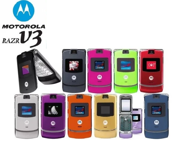 ORIGINAL MOTOROLA RAZR V3 Flip Mobile Phone Unlocked Cellphone Camera ...