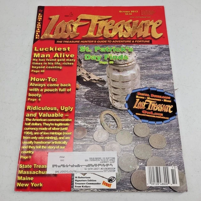 LOST TREASURE MAGAZINE October 2013 Hunters Guide Metal Detector Relics ...