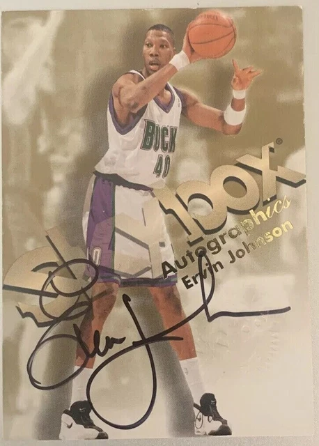 ERVIN JOHNSON MILWAUKEE Bucks Skybox Autographics Nouvelle-Orléans ...