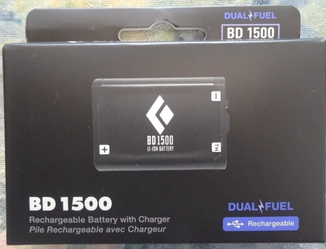 BLACK DIAMOND BD 1500 Batteria e caricabatterie ricaricabile doppio ...