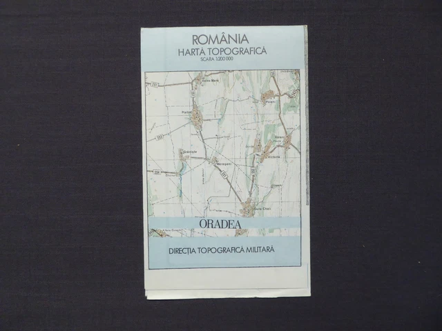 MAP OF ROMANIA, Romania Harta Topografica, Oradea, Militara, 1993 £9.51 ...
