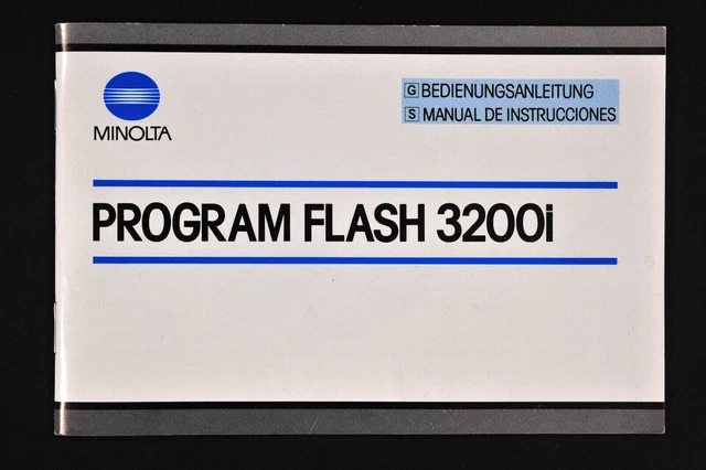 MINOLTA PROGRAM FLASH 3200i Bedienungsanleitung (D, ES) 1988 EUR 5,00 - PicClick DE
