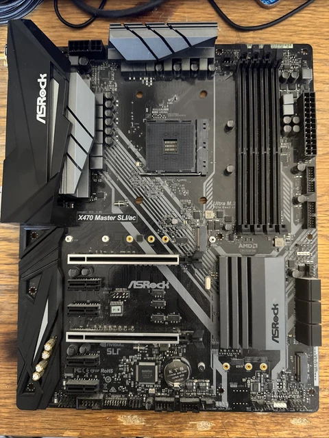 ASROCK X470 MASTER SLI/ac Motherboard Socket AM4 AMD £70.00 - PicClick UK
