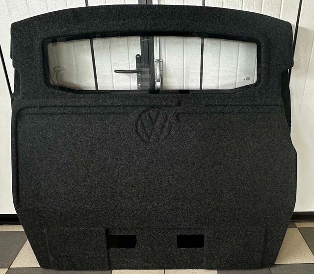 VW TRANSPORTER T5 T6 T6.1 cargo bay bulkhead with window carpeted. £300 ...