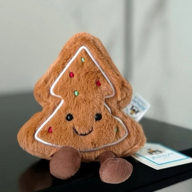JELLYCAT AMUSEABLES CHRISTMAS Tree Cookie Plush - Festive Doll with Tag ...