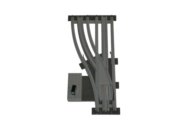 LEGO® TRAIN 12V chemin de fer voie ferrée 7856 aiguillage GAUCHE GRIS ...