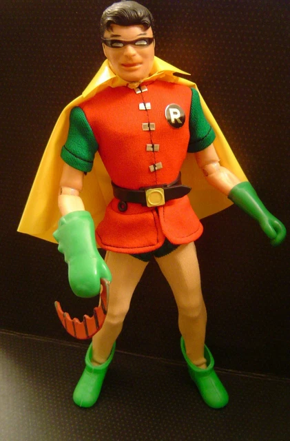 VINTAGE 1967 IDEAL ACTION BOY ROBIN Costume Set & Figure BATMAN CAPTAIN ...