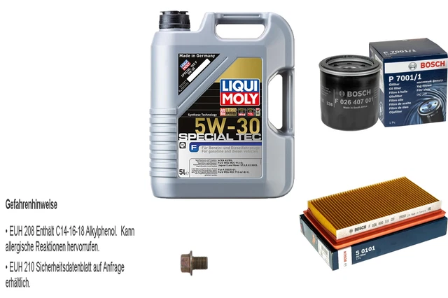 BOSCH INSPECTION SET 5L Liqui Moly Special Tec F 5W-30 Pour Nissan Tiida EUR 89,94 - PicClick FR