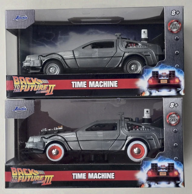 JADA BACK TO the Future Time Machine x 2 different models 1:32 Scale £ ...