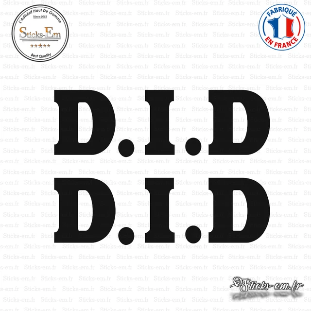 2 STICKERS D.I.D. Logo Decal Aufkleber Pegatinas D-512 Couleurs au ...